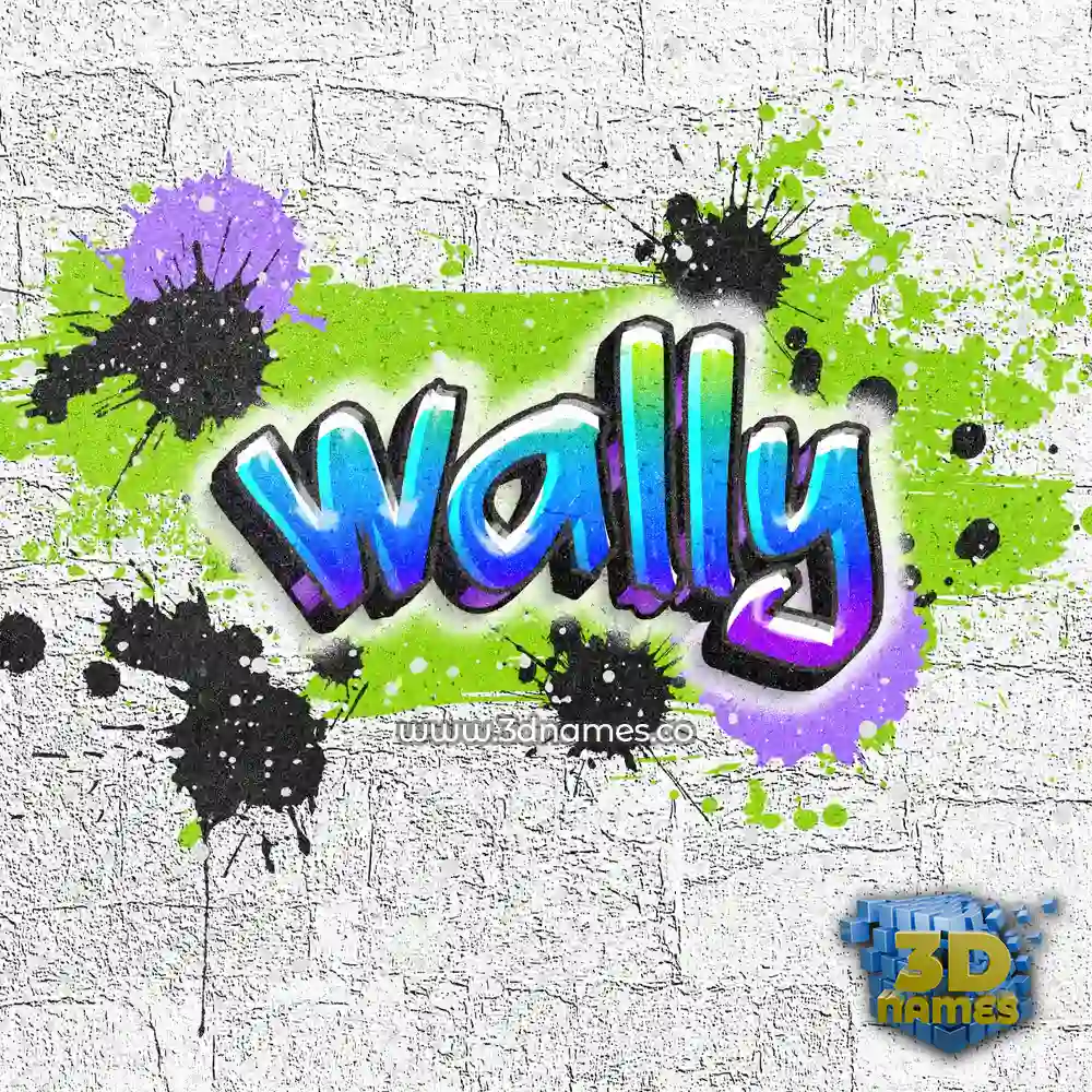 3D Name styles for "wally" (28)