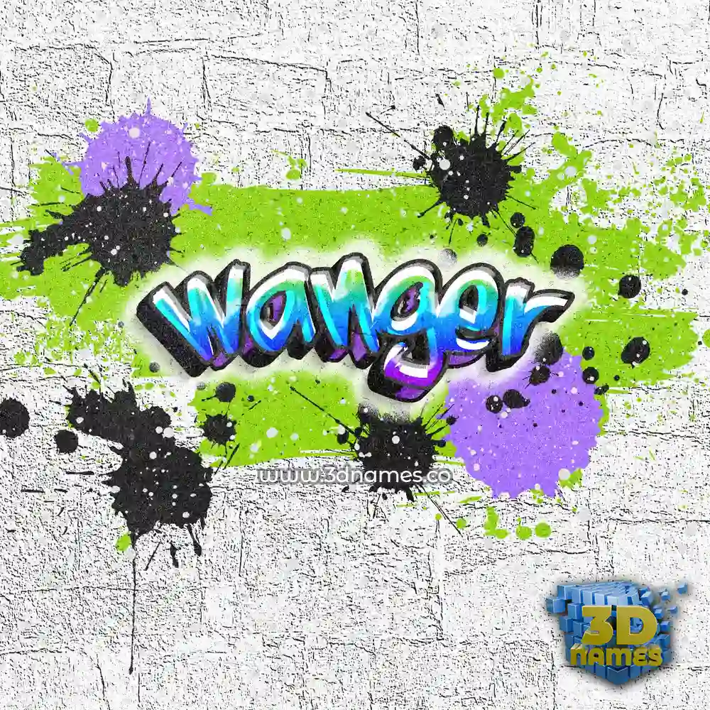 3D Name styles for "wanger" (23)