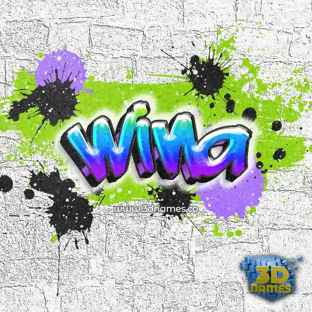 3D Name styles for "wina" (12)