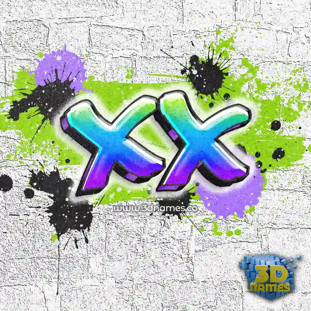 3D Name styles for "xx" (25)