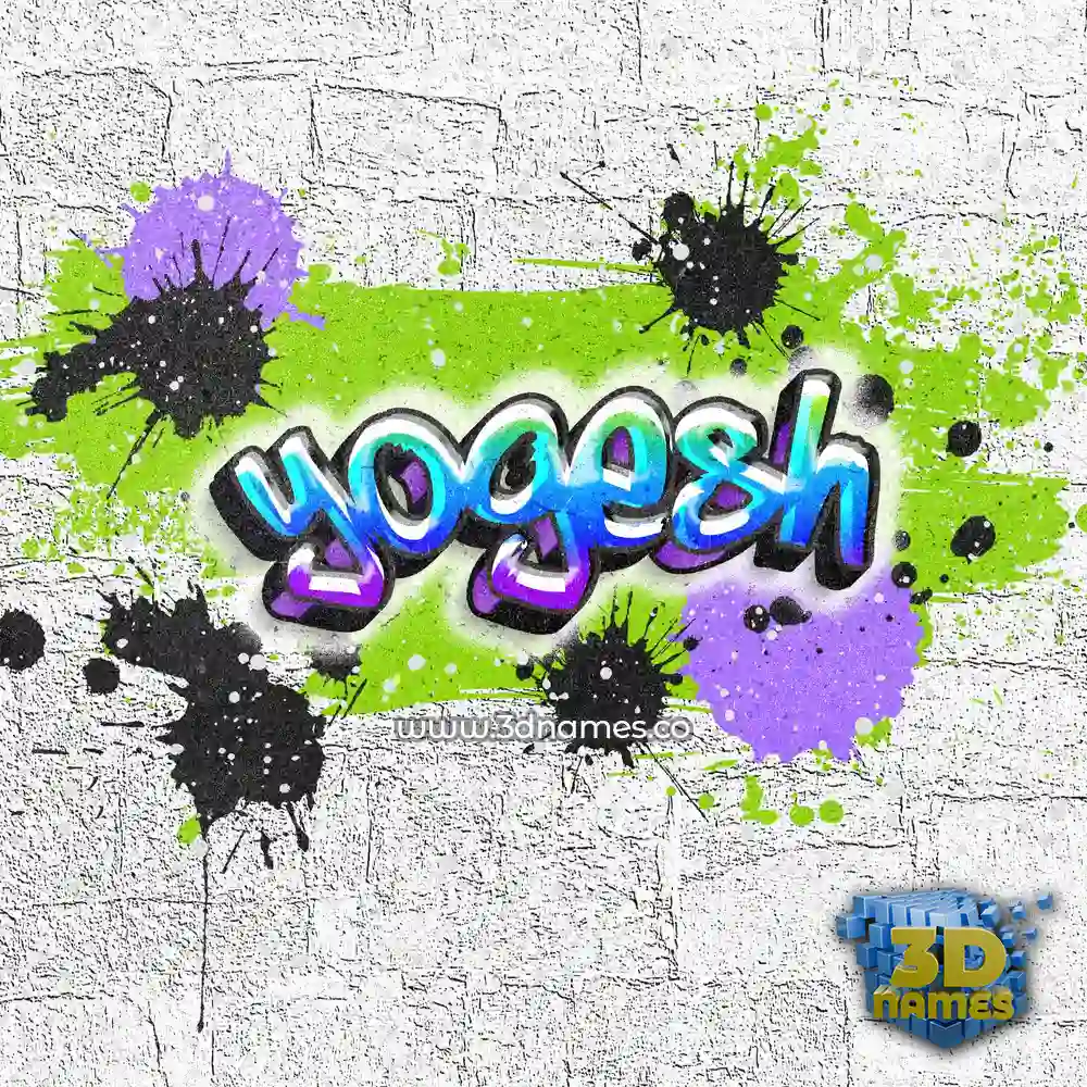 3D Name styles for "yogesh" (50)