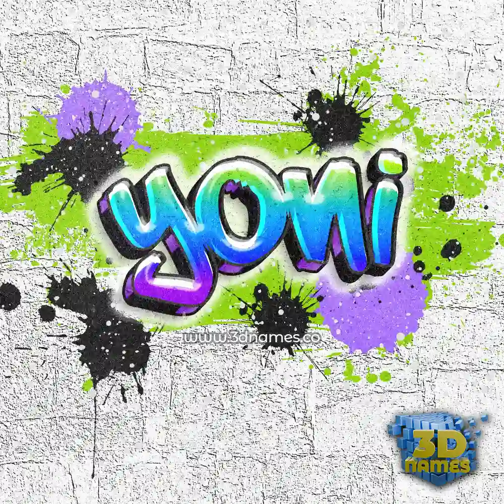 Graffiti Grunge 3D Name Wallpaper for "yoni" | Custom Wallpaper | 3D Names