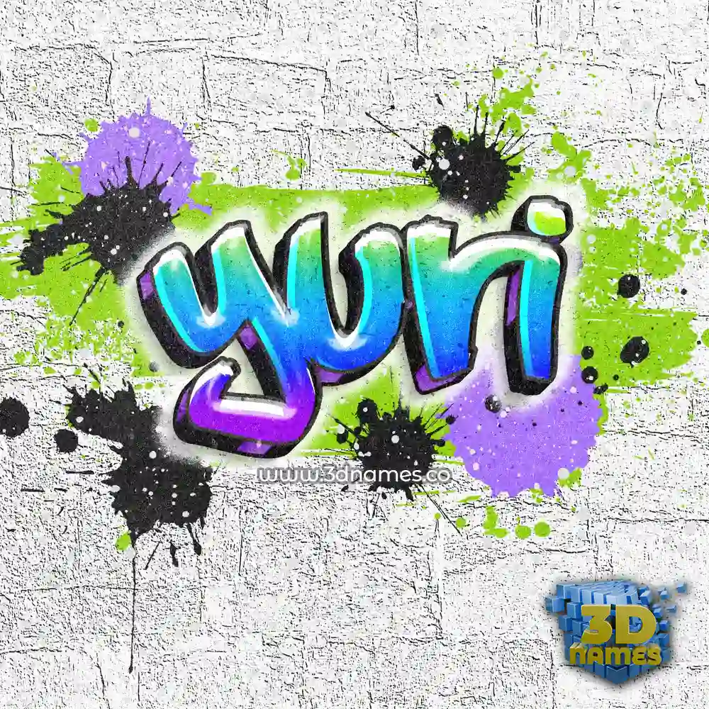 Graffiti Grunge 3D Name Wallpaper for "yuri" | Custom Wallpaper | 3D Names
