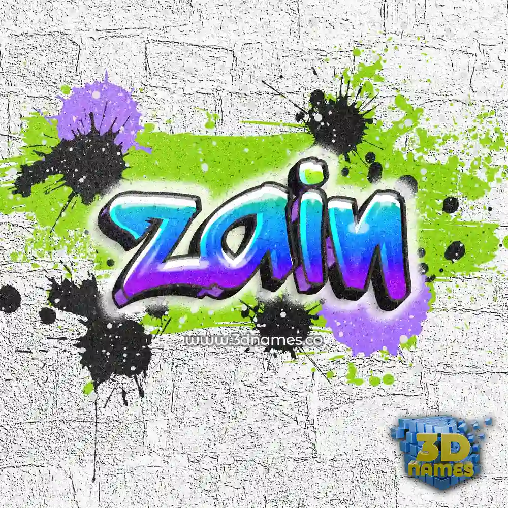 Preview of Graffiti Grunge 3D name for "zain"