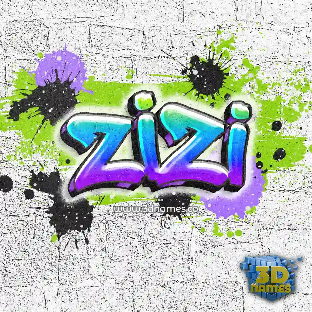 Preview Graffiti Grunge name for "zizi"