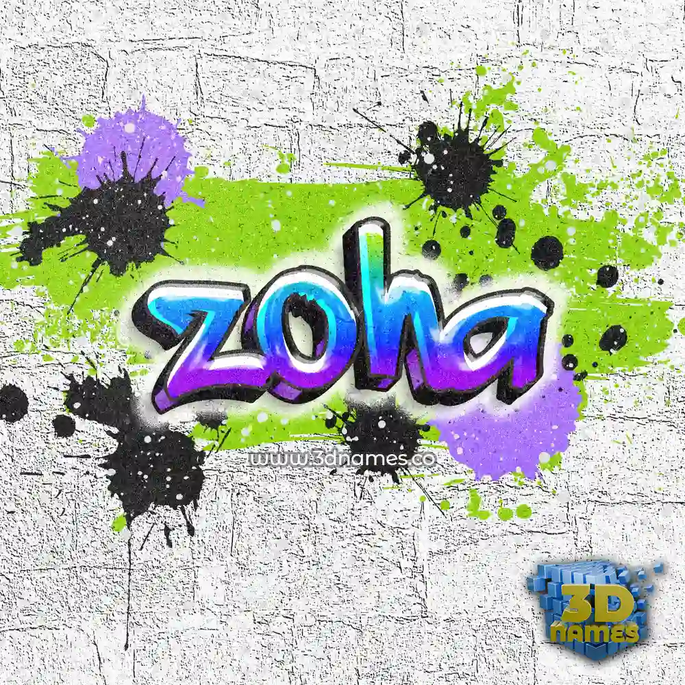 Preview Graffiti Grunge name for "zoha"