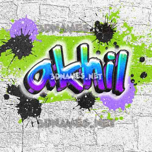 51 3D Names for "akhil"