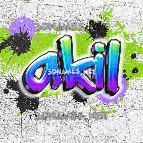 34 3D Names for "akil"