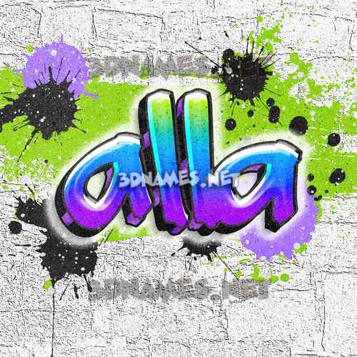 35 3D Names for "alla"