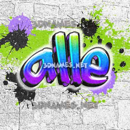 26 3D Names for "alle"