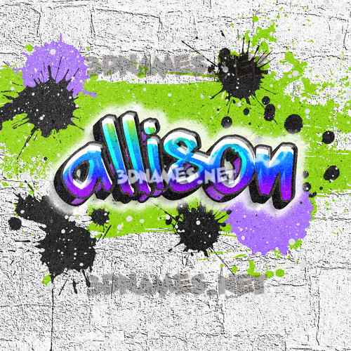 31 3D Names for "allison"