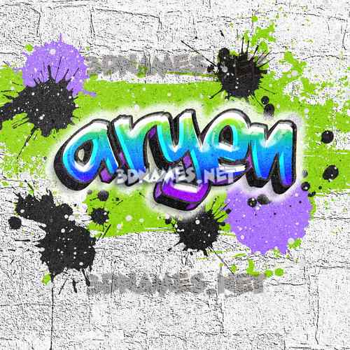 16 3D Names for "aryen"