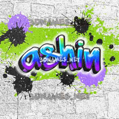 20 3D Names for "ashin"