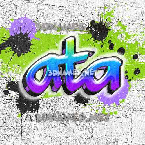 16 3D Names for "ata"