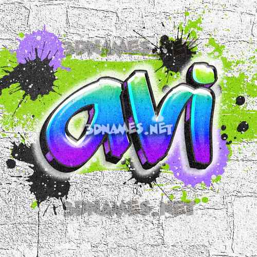 Preview of Graffiti Grunge 3D name for "avi"