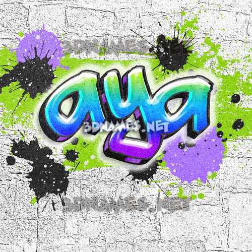 36 3D Names for "aya"