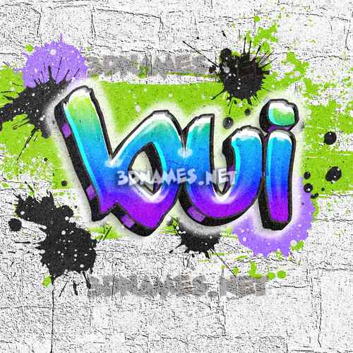 14 3D Names for "bui"