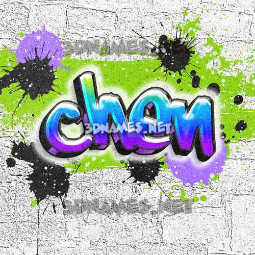 27 3D Names for "chen"