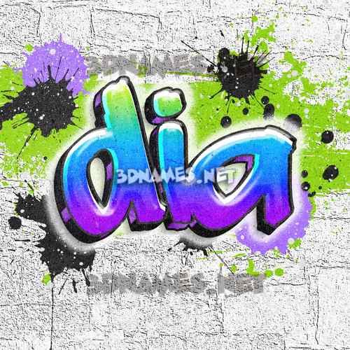 35 3D Names for "dia"