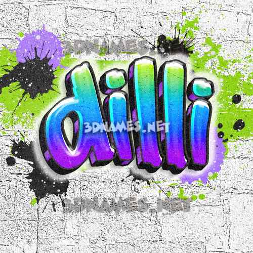 20 3D Names for "dilli"