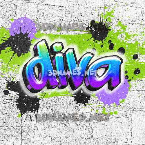 36 3D Names for "diva"