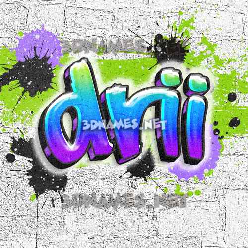 12 3D Names for "drii"