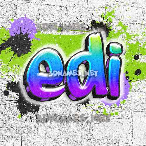 20 3D Names for "edi"