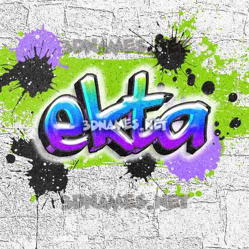 49 3D Names for "ekta"