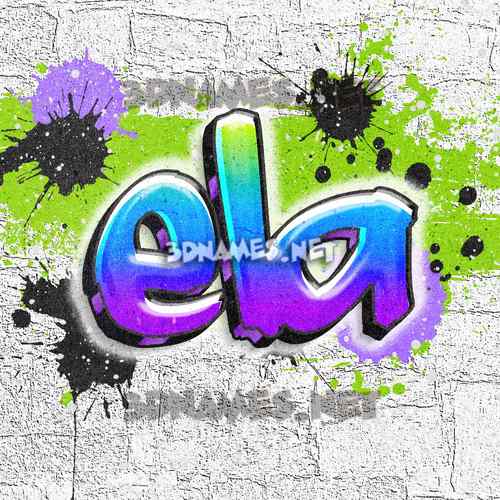 18 3D Names for "ela"