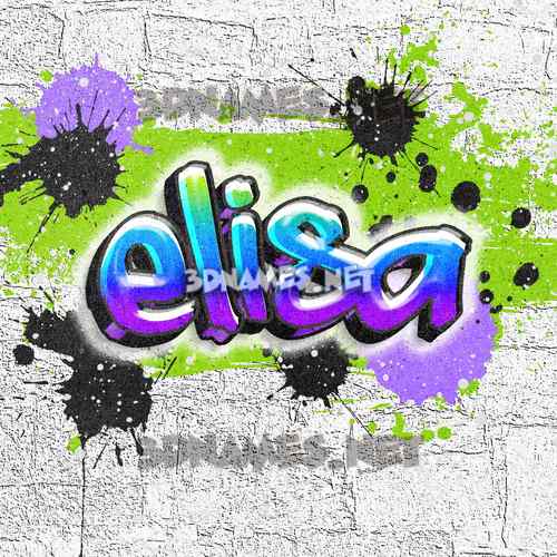 29 3D Names for "elisa"