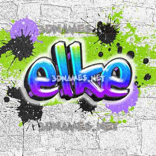 16 3D Names for "elke"