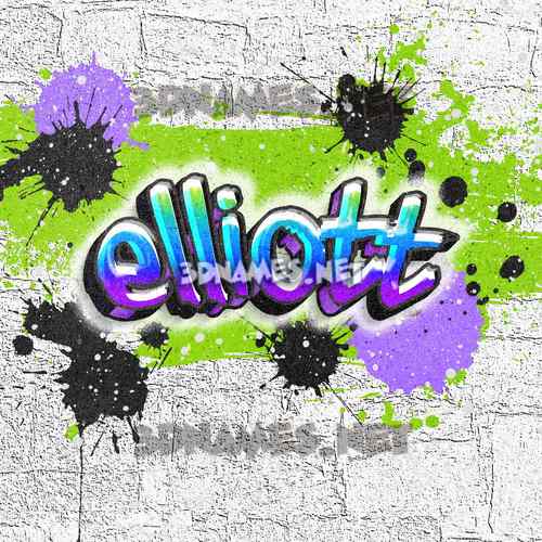 26 3D Names for "elliott"