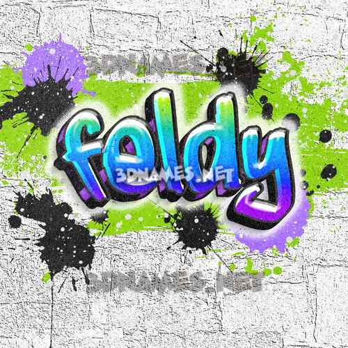 15 3D Names for "feldy"