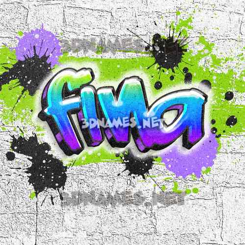 18 3D Names for "fina"