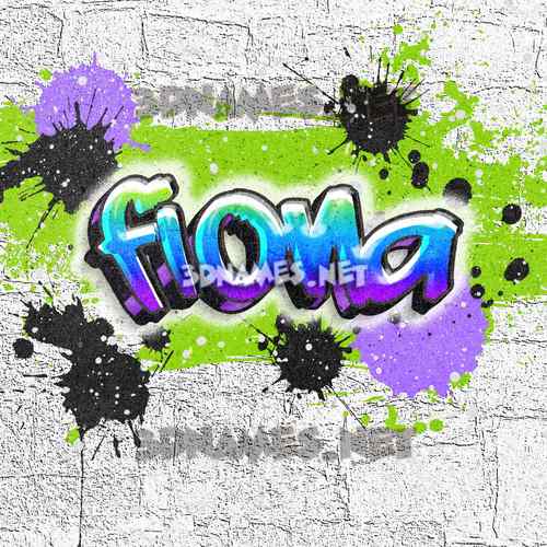 36 3D Names for "fiona"