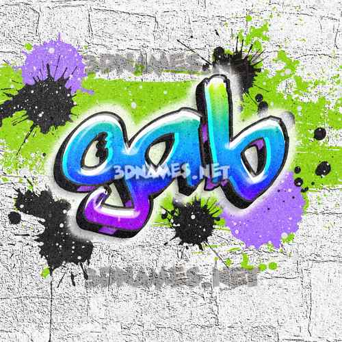 30 3D Names for "gab"