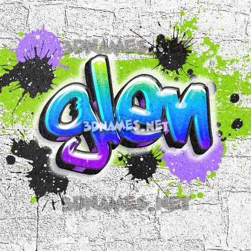 36 3D Names for "glen"