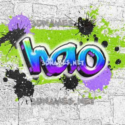 27 3D Names for "hao"