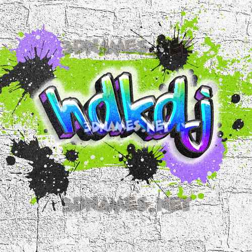 13 3D Names for "hdkdj"