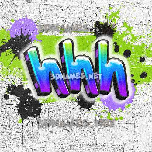 15 3D Names for "hhh"