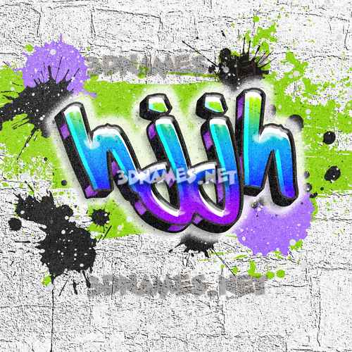 13 3D Names for "hjjh"