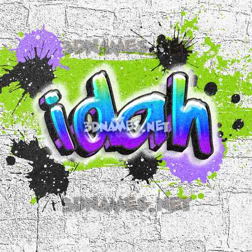 14 3D Names for "idah"