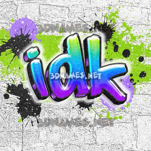 16 3D Names for "idk"