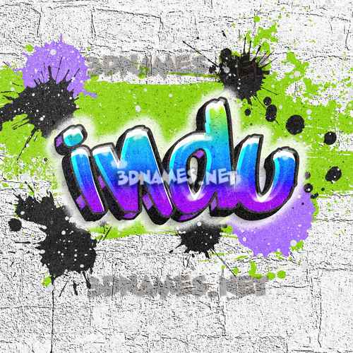 27 3D Names for "indu"