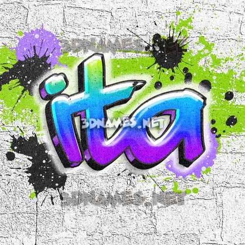 25 3D Names for "ita"