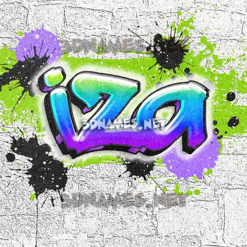 19 3D Names for "iza"