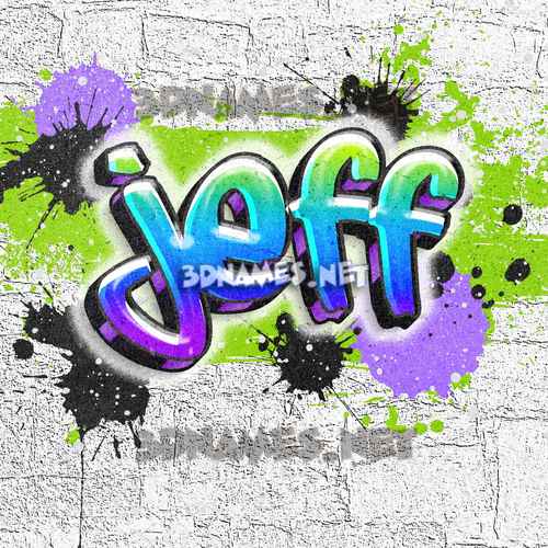 36 3D Names for "jeff"