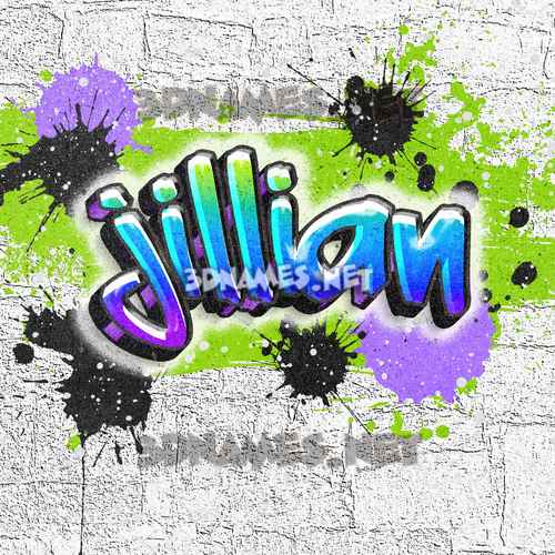 30 3D Names for "jillian"