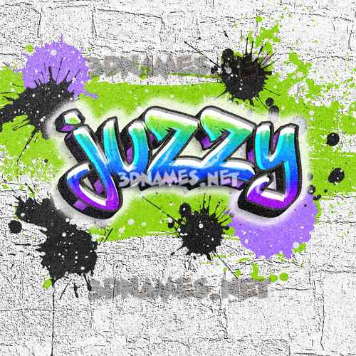 25 3D Names for "juzzy"