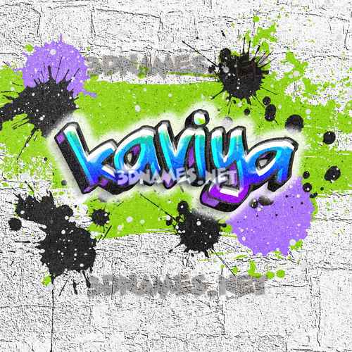 20 3D Names for "kaviya"